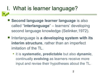 Learner Language | PPT