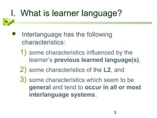 Learner Language | PPT