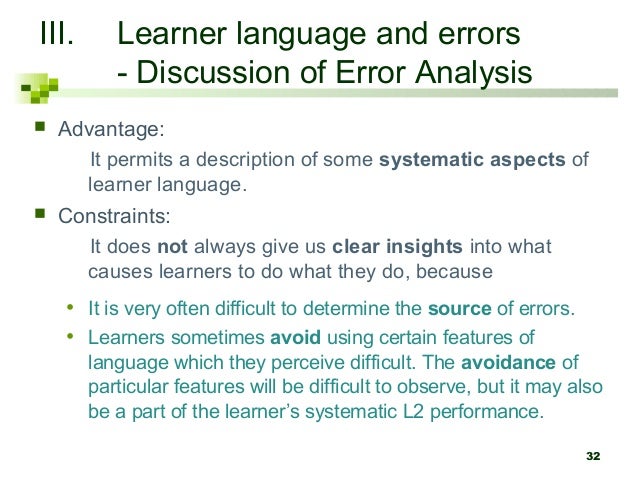 Error analysis