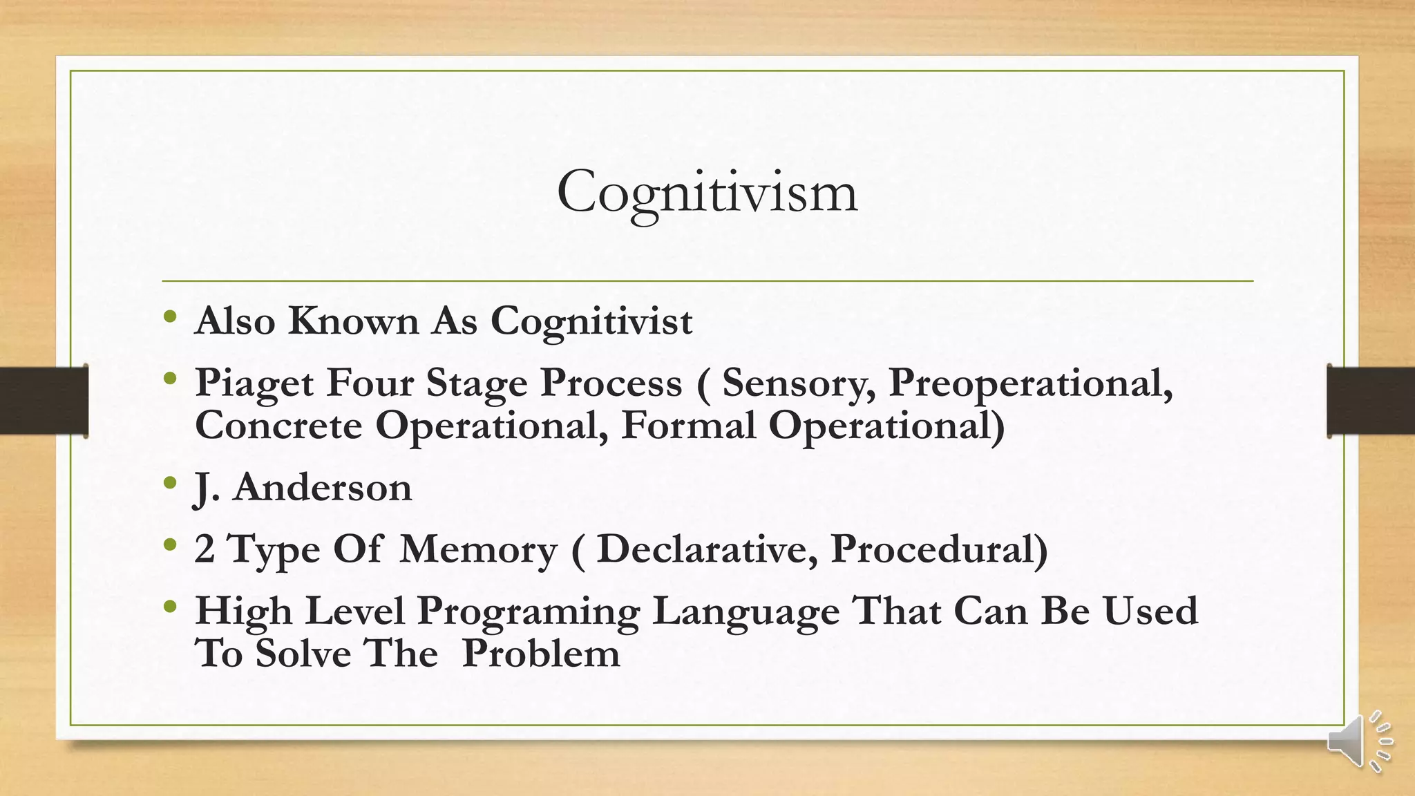 4 learning theories | PPTX