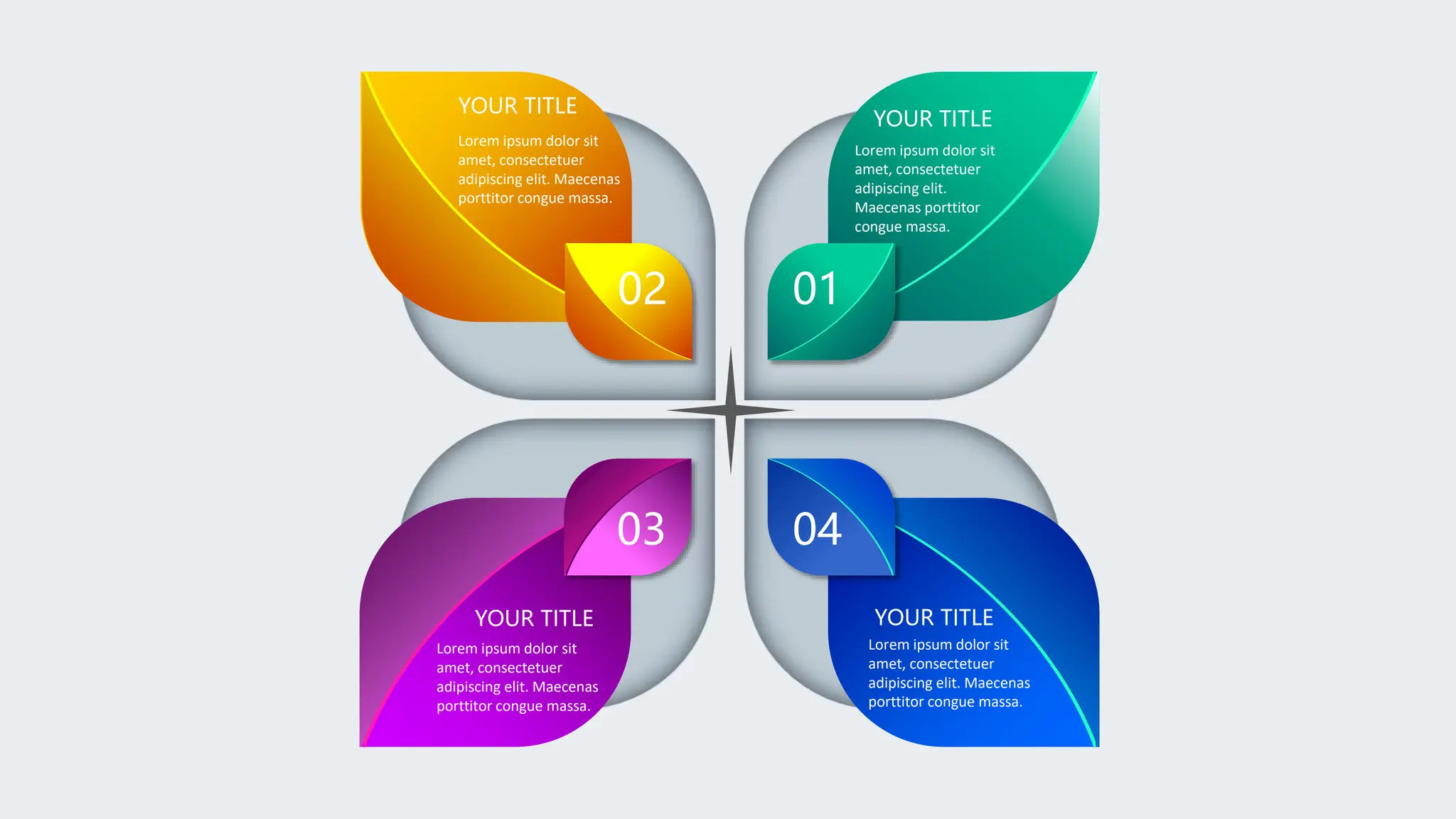 4 leaves PowerPoint template for different purposes | PPTX