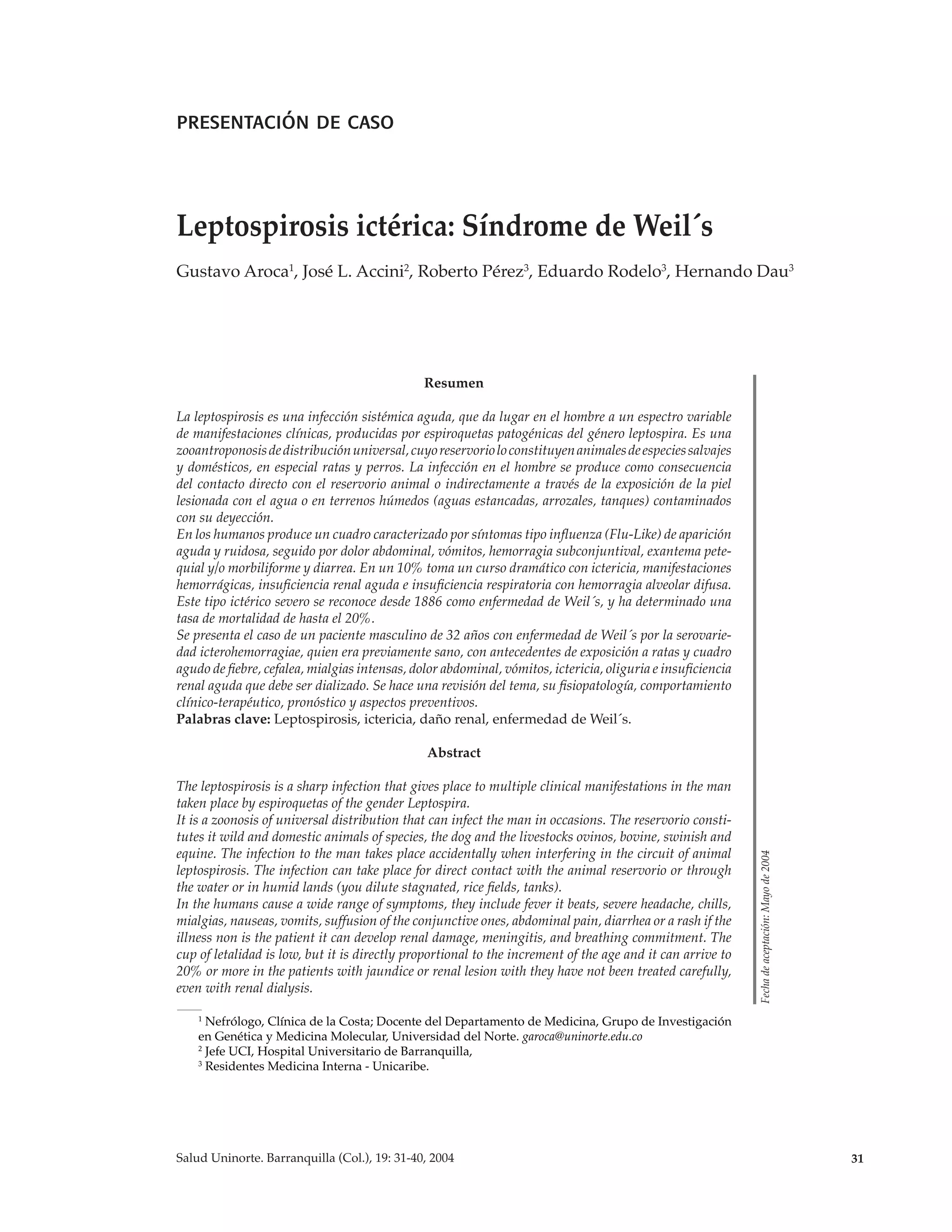 4 lectospirosis icterica | PDF