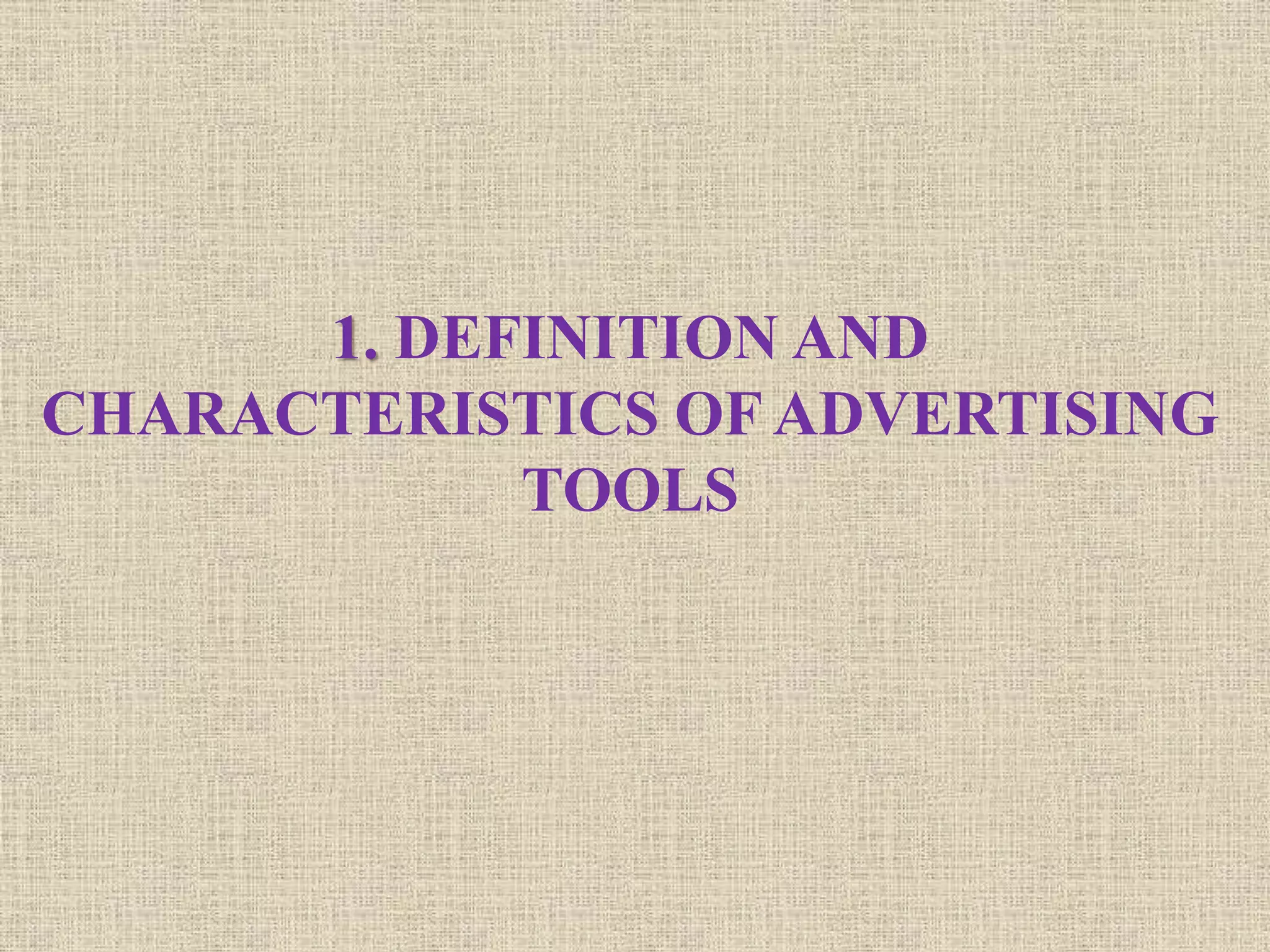 Advertising Tools | PPTX