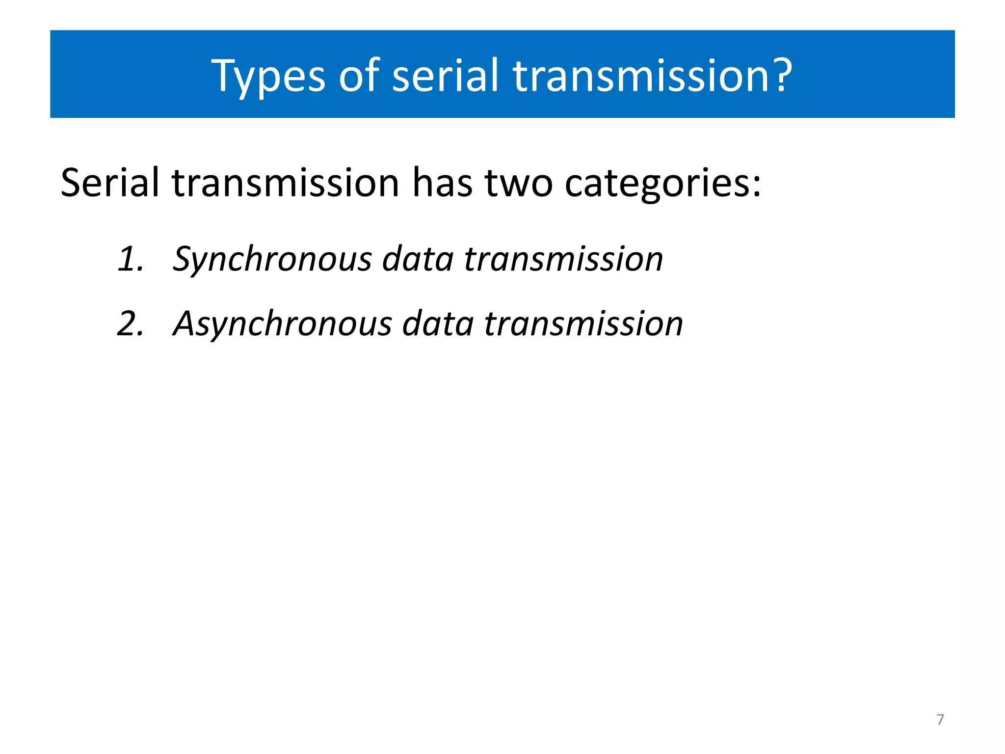 Data Communication & Computer Networks : Serial and parellel ...