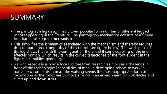 4 legged walking robot | PPTX | Robotics | Technology & Computing