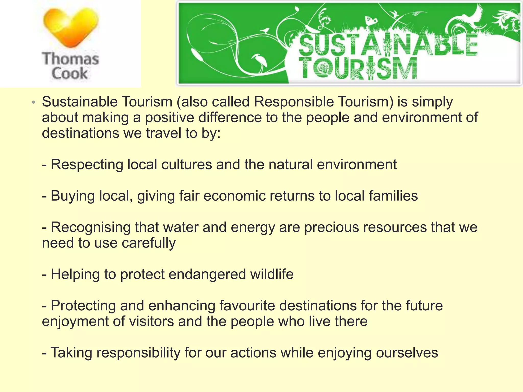 LESSON PLAN on SUSTAINABLE TOURISM | PPTX