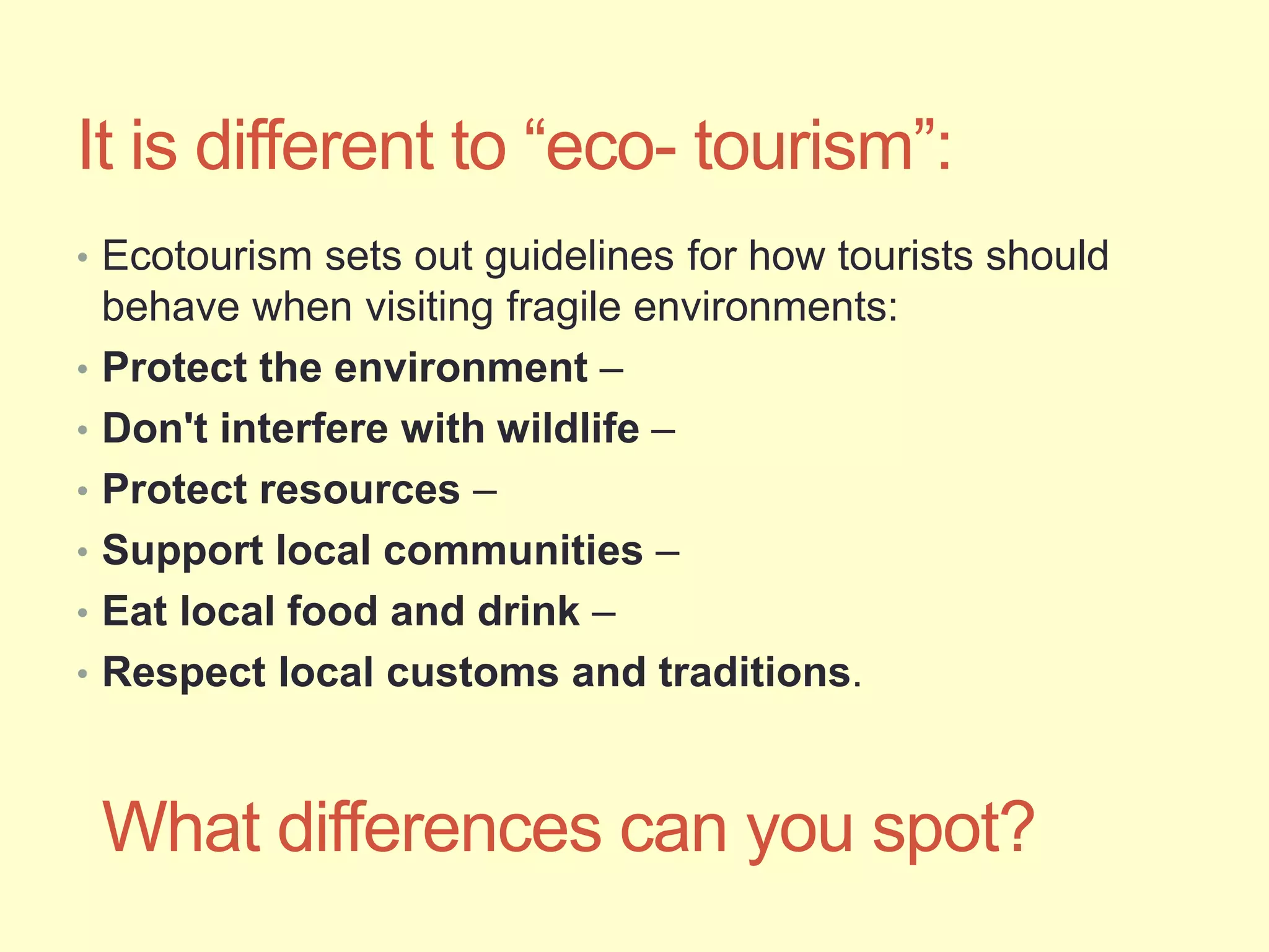 LESSON PLAN on SUSTAINABLE TOURISM | PPTX