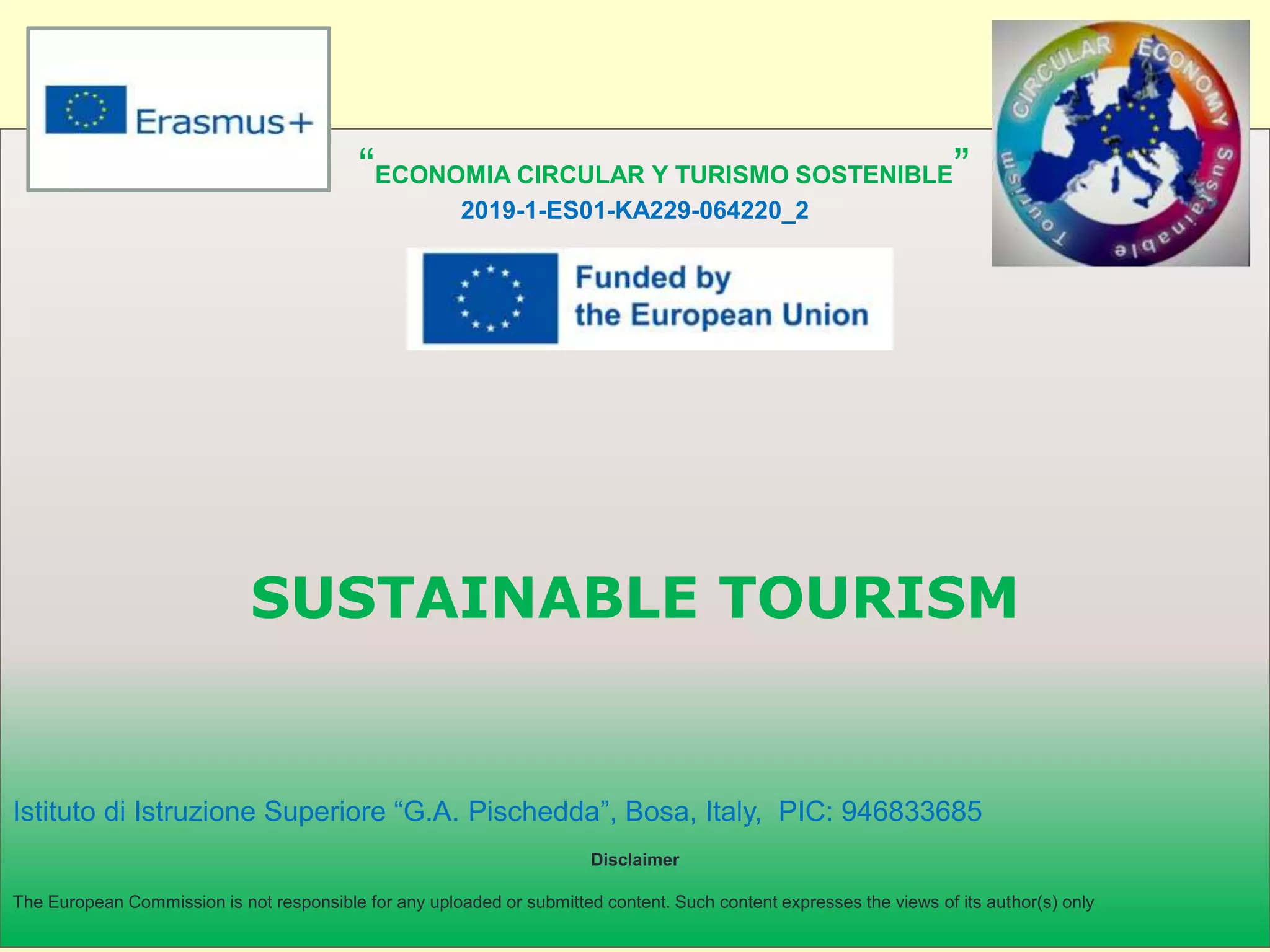 LESSON PLAN on SUSTAINABLE TOURISM | PPTX