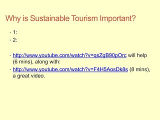 LESSON PLAN on SUSTAINABLE TOURISM | PPTX