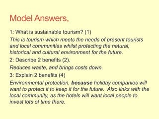 LESSON PLAN on SUSTAINABLE TOURISM | PPTX