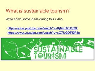 LESSON PLAN on SUSTAINABLE TOURISM | PPTX