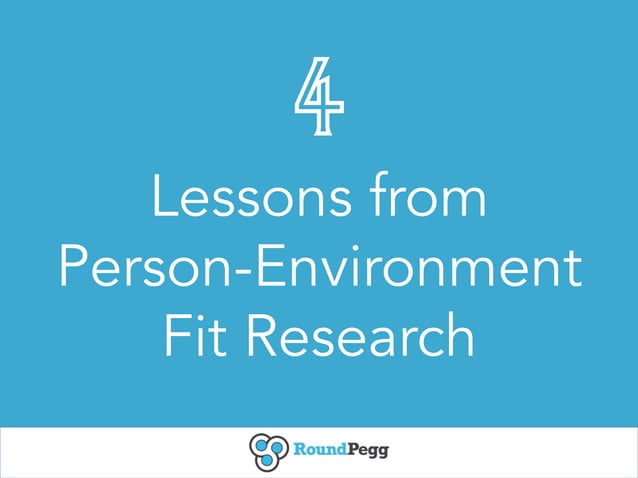 4 Lessons from Person-Environment Fit Research | PDF | Career Advice ...
