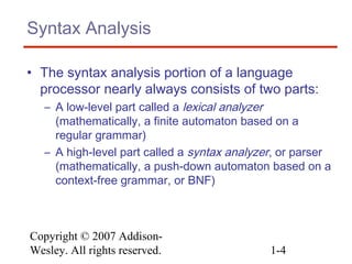 4 lexical and syntax | PPT