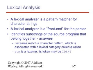 4 lexical and syntax | PPT