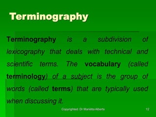 4_Lexicography_vs_terminology.ppt | Desktop Publishing | Computer ...