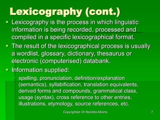 4_Lexicography_vs_terminology.ppt | Desktop Publishing | Computer ...