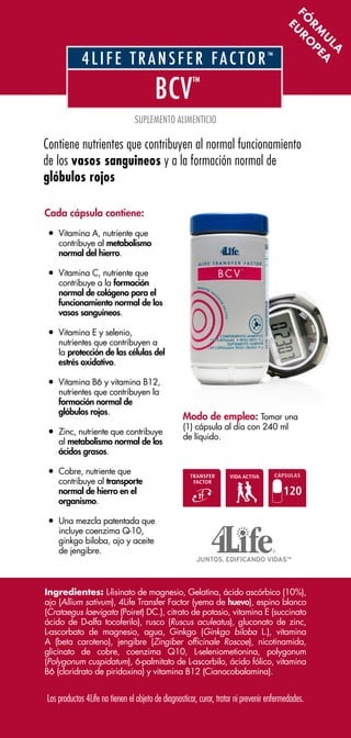 4Life Transfer Factor™ BCV™ | PDF