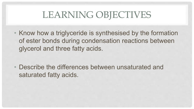AS Biology- Lipids | PPT