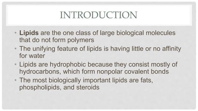 AS Biology- Lipids | PPT