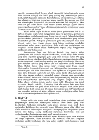 pengembangan pembelajaran ips di sdmi berbasis integrasi interkoneksi | PDF