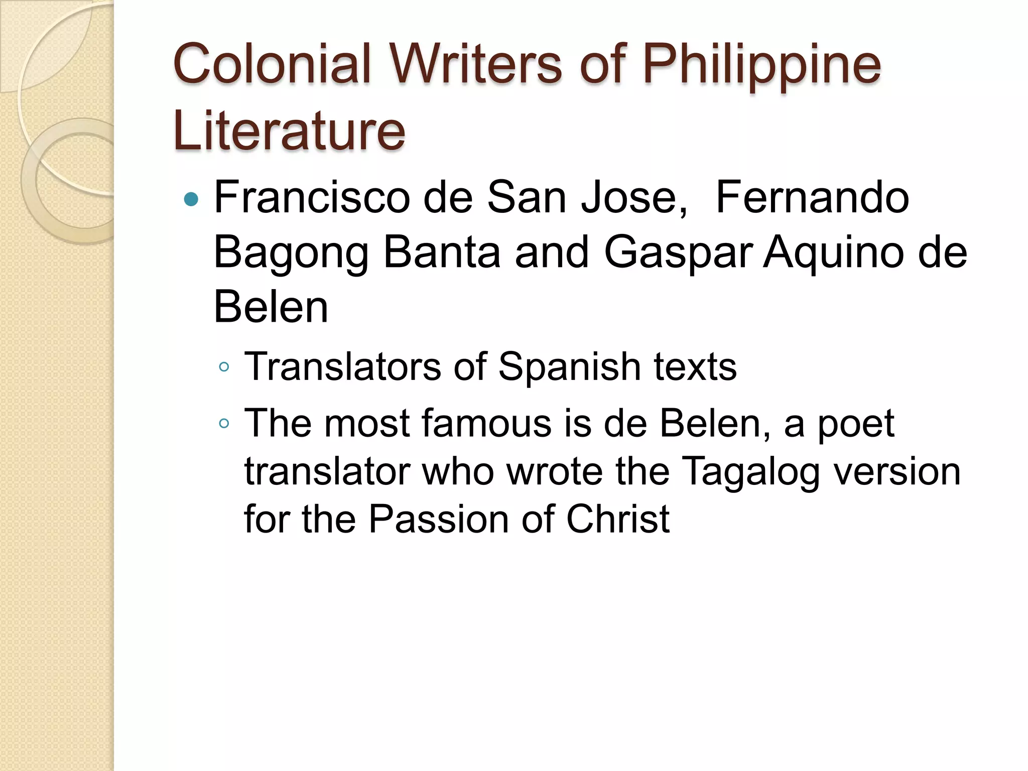 4 literature in the spanish colonial period | PPTX