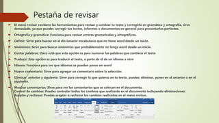 Herramientas de word y sus funciones | PPTX