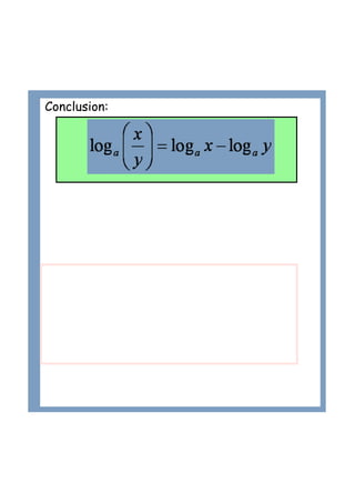 4) logarithms laws | PDF