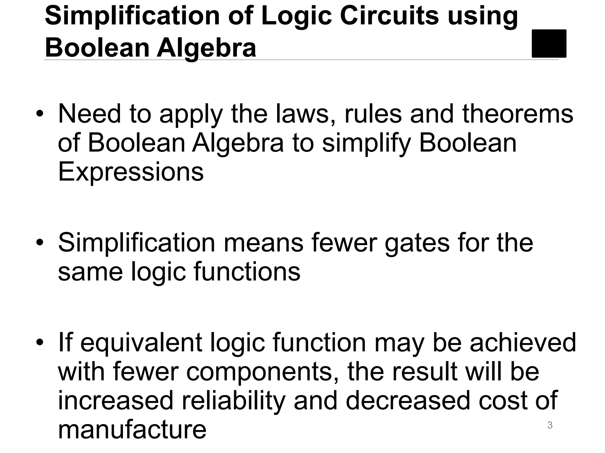 4 logic circuit optimisation | PDF