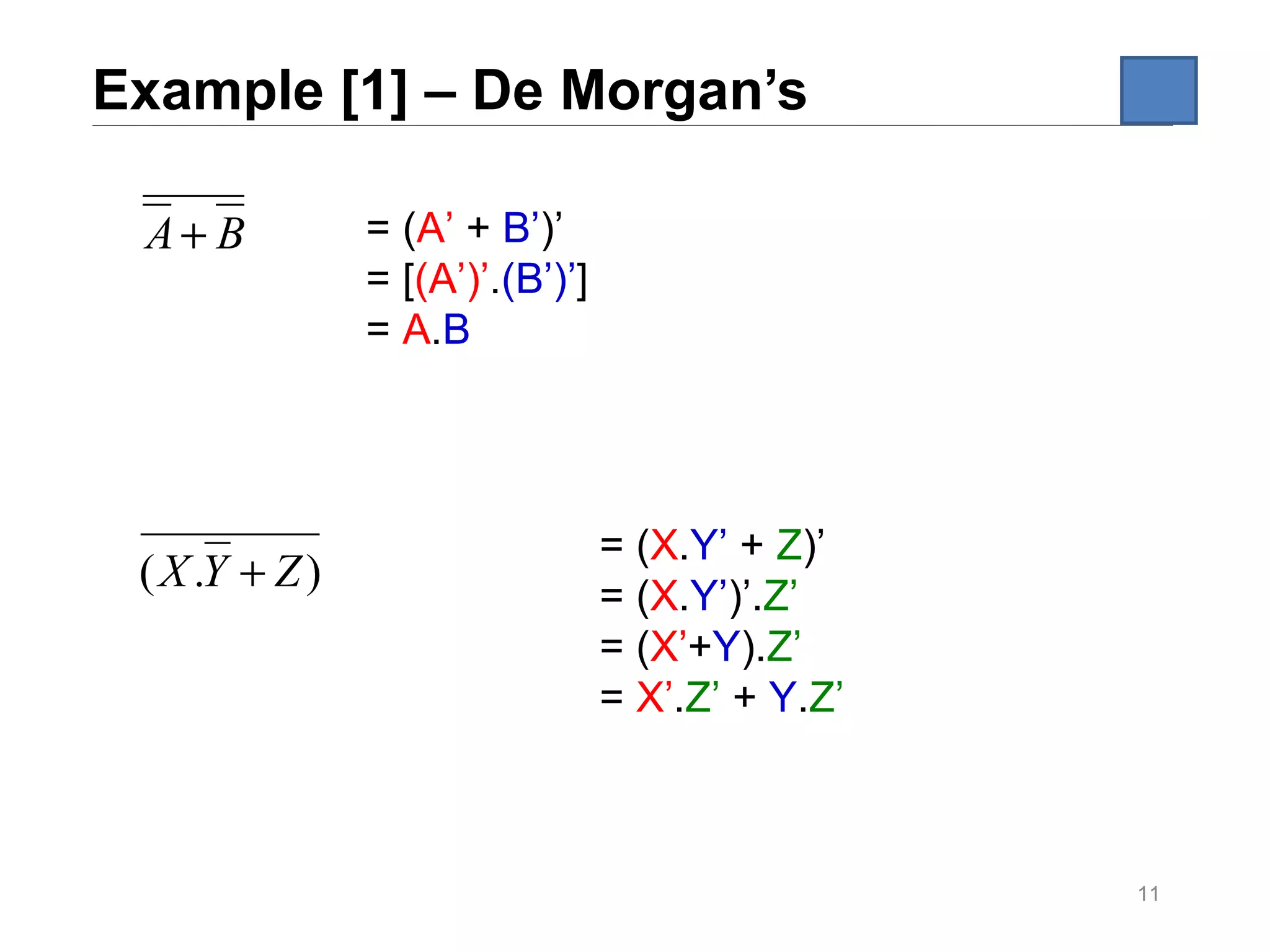4 logic circuit optimisation | PPT | Programming Languages | Computing