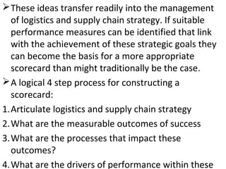 4 logistics performance(LOGISTICS MANAGEMENT) | PPT