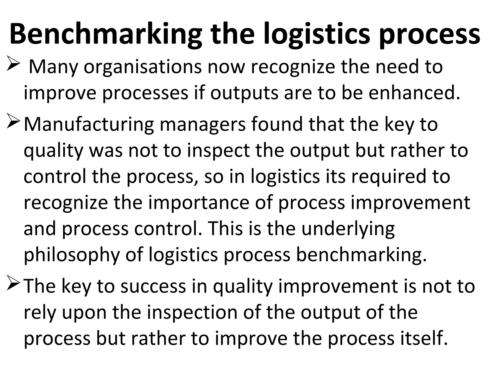 4 logistics performance (LOGISTICS MANAGEMENT) | PPT