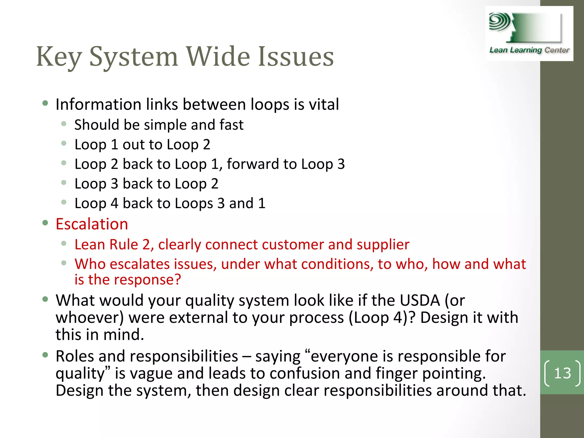 4 loops of quality systems by jamie flinchbaugh | PPT
