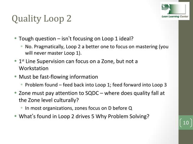 4 loops of quality systems by jamie flinchbaugh | PPT