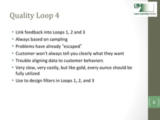 4 loops of quality systems by jamie flinchbaugh | PPT