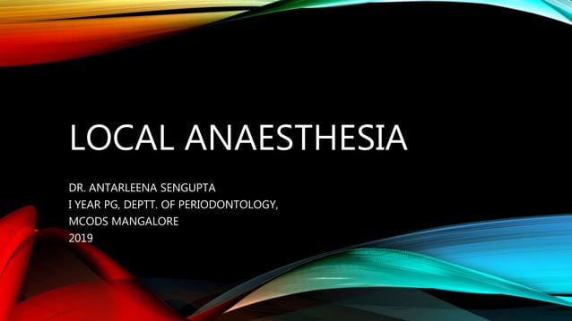 Local Anaesthesia in dentistry (Perio) | PPTX