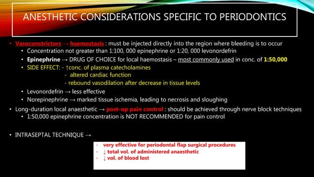 Local Anaesthesia in dentistry (Perio) | PPTX