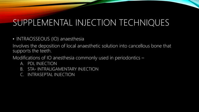 Local Anaesthesia in dentistry (Perio) | PPTX