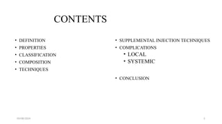 local anaesthesia used in dentistery ppt | PPTX