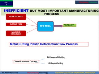 Manufacturing Processes- Machining Processes | PPTX