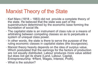 4 main theories on the state | PPTX