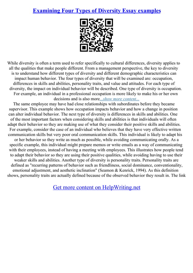 4 Main Types Of Essays | PDF