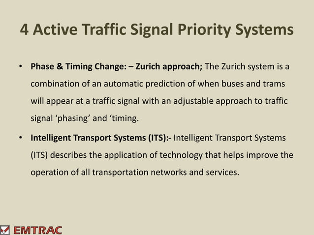 4 Major Active Traffic Signal Priority Systems.pptx