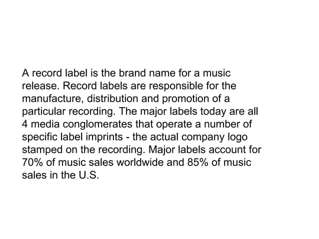 4 Major Record Labels | PPT