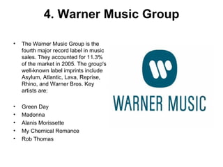 4 Major Record Labels | PPT