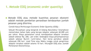 4 manajemen persediaan | PPTX