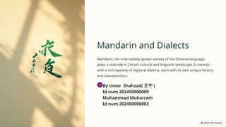 4+Mandarin and Dialects +Overview of China.pptx