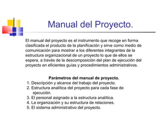 Manual del Proyecto | PPT