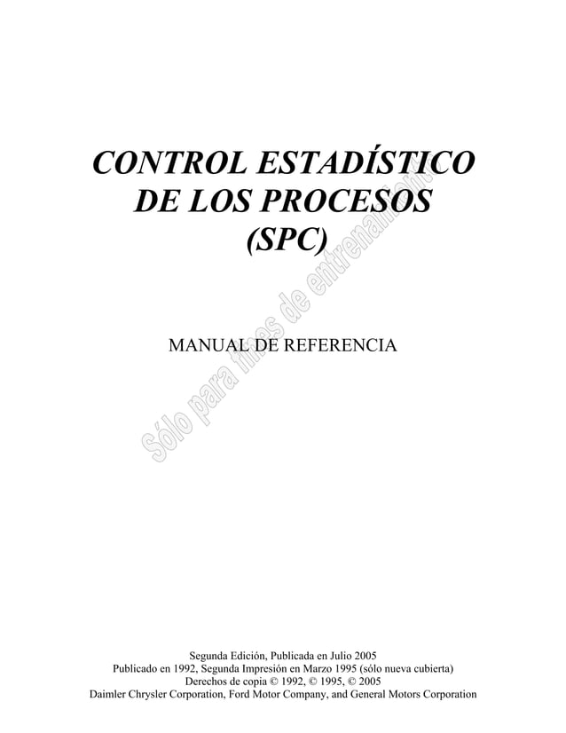 Manual spc 2da edición 2005 español | PDF