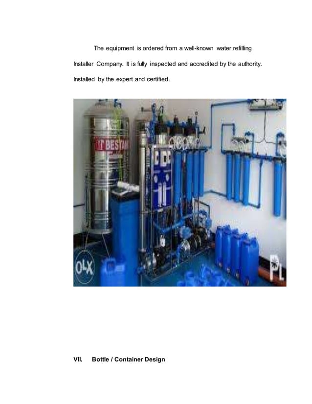 FEASIBILITY STUDY on WATER REFILLING STATION | DOCX