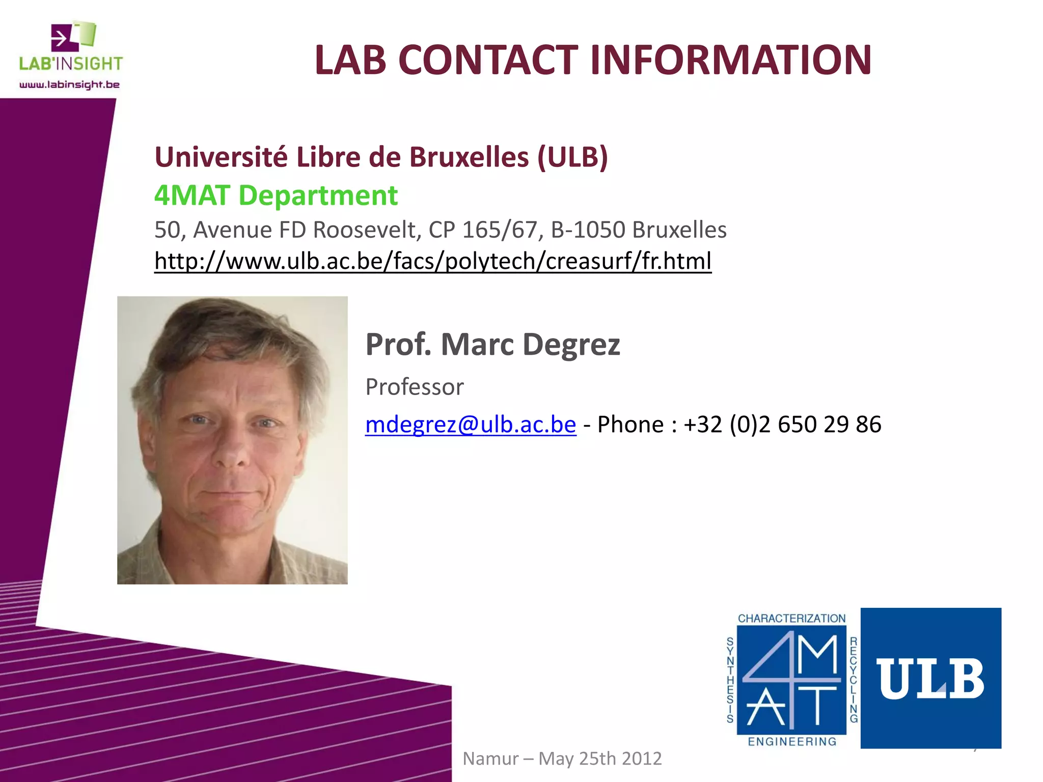 4MAT ULB- Lab'InSight Bioproducts | PDF